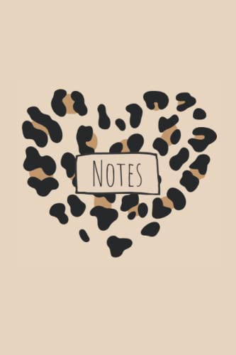 Notebook: Pink Heart shaped Leopard Print Design for Women | Simple ...
