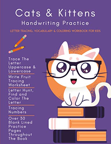 Cats & Kittens Handwriting Practice: Letter tracing, Number Tracing ...