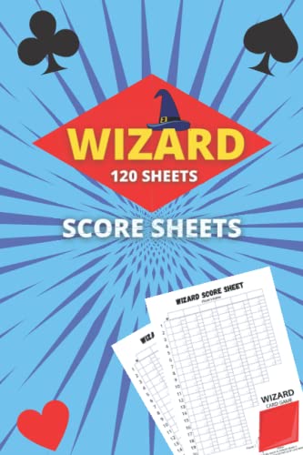 Wizard Score Sheets: Wizard Card Game Score Pads - 120 Sheets for ...