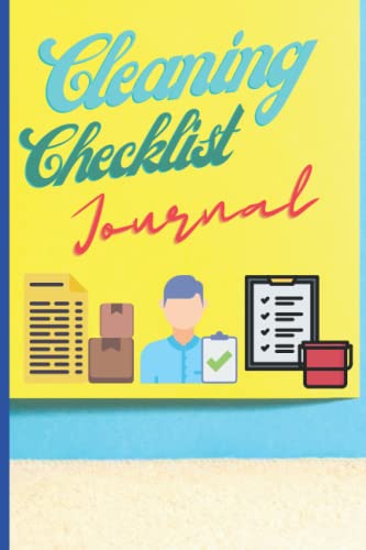 Cleaning Checklist Journal: Household Journal, Log Book to Plan out ...