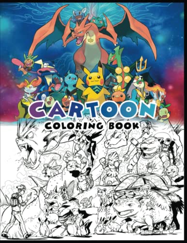 Cartoon Coloring Book: Great Cartoon Character Coloring Book For Kids ...