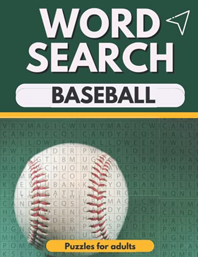 word search Baseball Puzzles for adults: Large Print word search puzzle ...