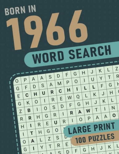 Born In 1966 Wordsearch Puzzle Book Large Print: Step Back In Time With ...