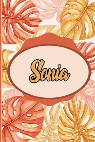Sonia : Notebook: Personalized Name Journal for Sonia / Cute Orange ...
