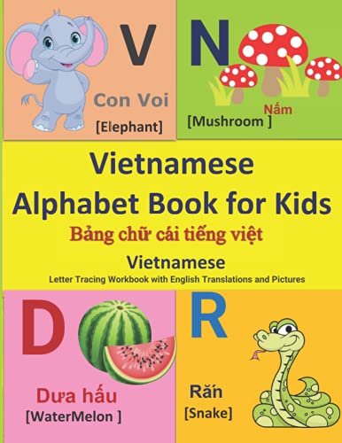 Vietnamese Alphabet Book for Kids: Vietnamese Letter Tracing Workbook ...