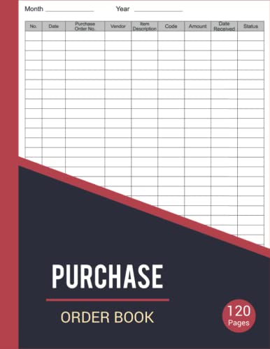 Purchase Order Book: Simple Purchase Order Log Book for Home Based ...