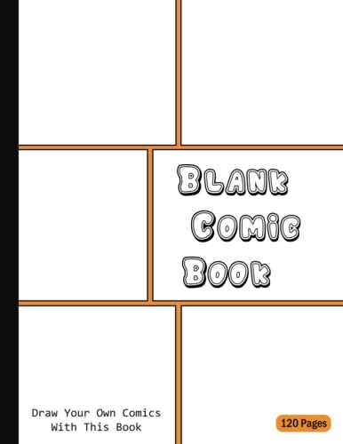 Blank Comic Book: Blank comic book for kids to write stories. Multi ...