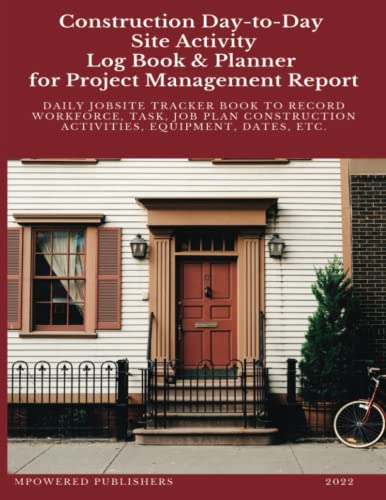 Construction Day-to-Day Site Activity Log Book & Planner for Project ...