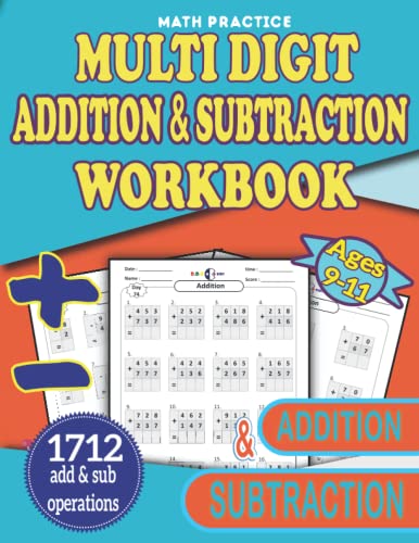 multi-digit addition and subtraction workbook: 107 Practice Pages ...