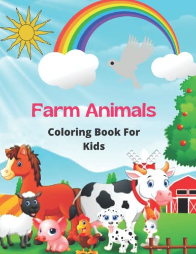 Farm Animals Coloring Book for Kids: Big And Simple Cute Farm Animals ...