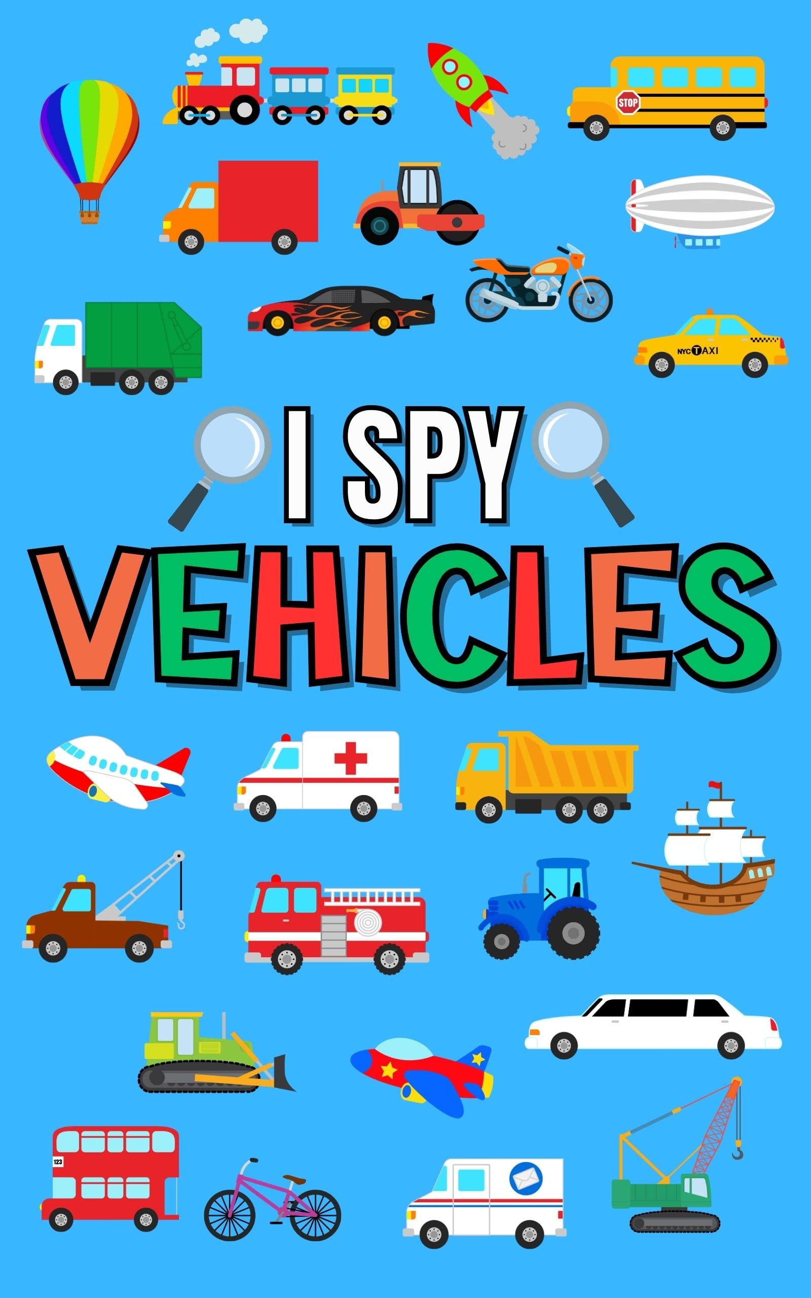I Spy Book for Kids Ages 2-5 • Vehicles Seek and Find Activity for ...