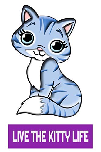 Live the Kitty Life College Ruled Notebook for Students,Teachers, Women ...