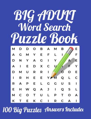 Big Adult Word Search Puzzle Book: Relax Your Mind And Relieve Your ...