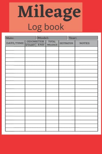 Mileage Log Book: Mileage Tracker Book To Track and Record Your Daily ...