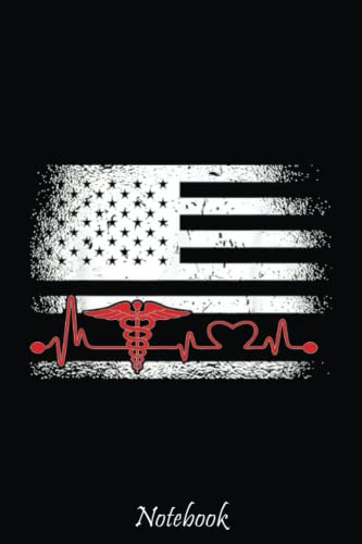 Thin Red Line Flag American CNA Nurse For Men Women Girls Notebook ...