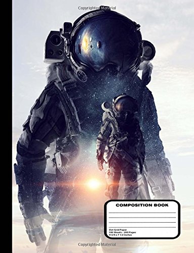 Astronauts in Space Suits with Space Ships Composition Notebook Dot ...