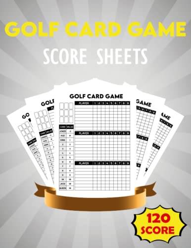 Golf Card Game Score Sheets: Golf Card Game Score Pad, Golf Scorecard ...