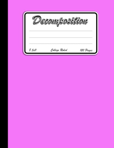 Pink Decomposition Notebook: Pink Decomposition Notebook and Leafs ...