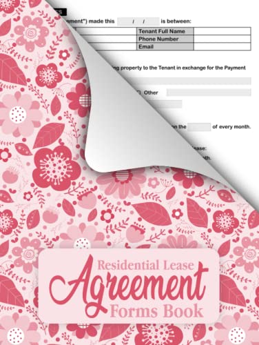 Residential Lease Agreement Forms Book: Lease Agreement Forms For ...