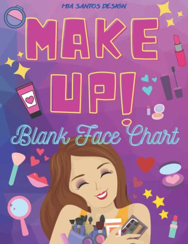 Natural Makeup Face Charts: Blank Make up: Tutorial Books for Beginners ...
