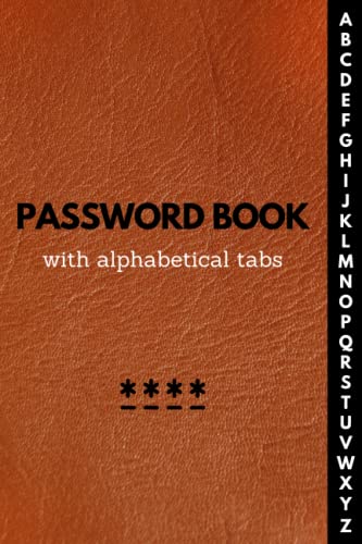 Password Book with Alphabetical Tabs: Password Organizer for Usernames ...