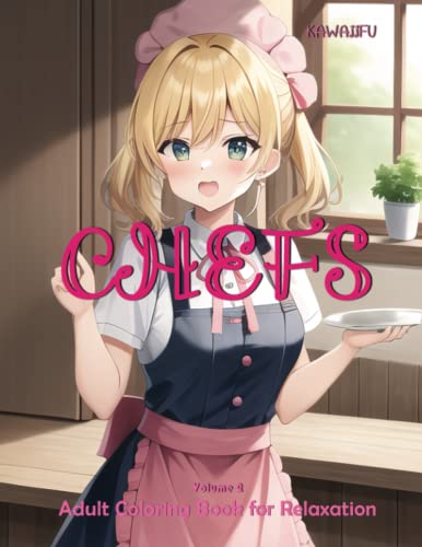 Kawaiifu – Chef – Adult Anime Waifu Coloring Book Volume 2: 50 Anti ...