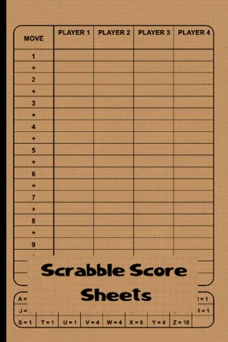 Scrabble Score Sheets: Score Keeper Notebook Scrabble Score Cards ...