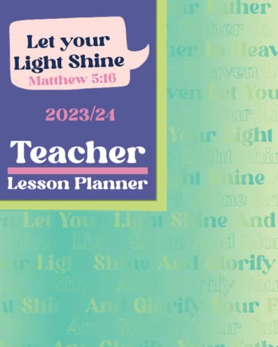 Lesson Planner 2023-2024 For Teachers: Academic Year Lesson Plan And ...