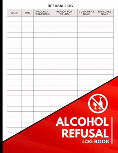 Alcohol Refusal Log Book: Alcohol Sales Refusal Register for Bars and ...