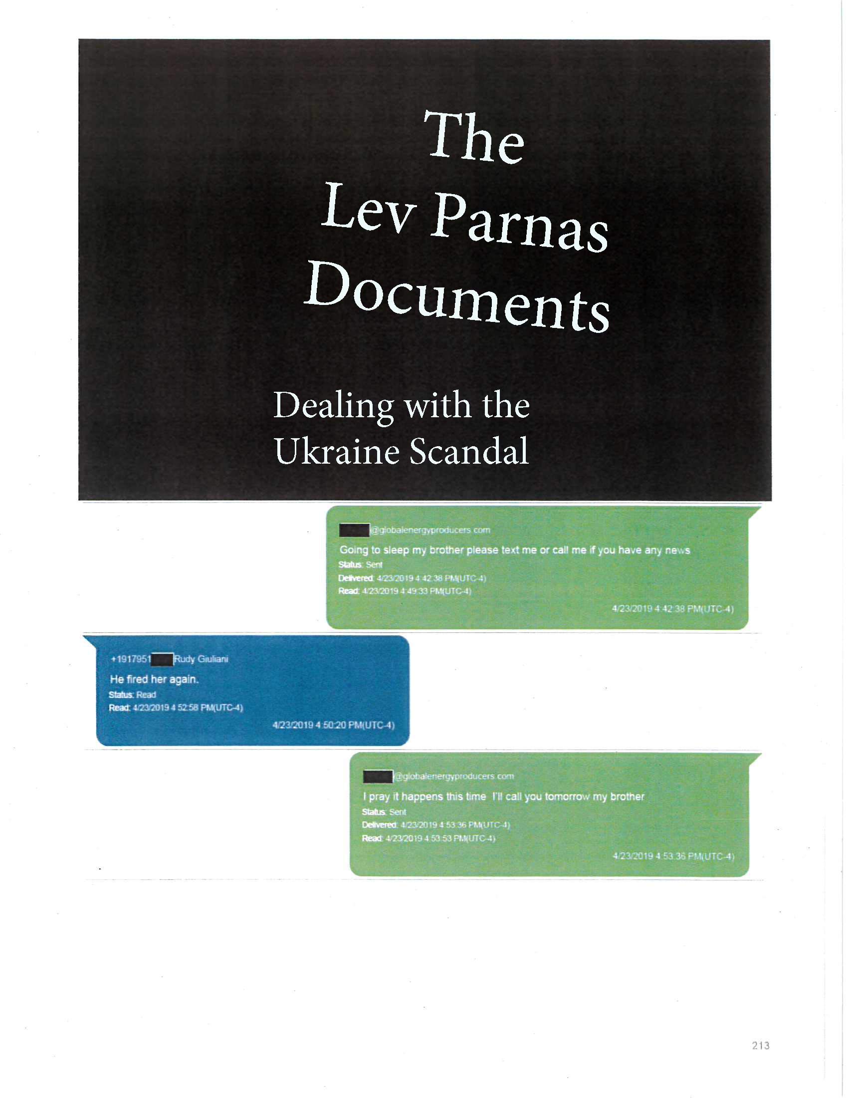 The Lev Parnas Documents: Dealing with the Ukraine Scandal by Lev ...
