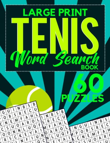 Tennis Word Search: Large Print Tennis Word Finds Puzzle Book with ...