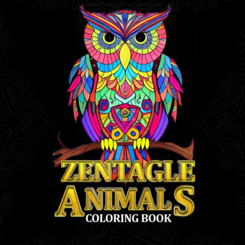 Zentangle Animal Coloring Book: Simple & Easy Animals Zentangle ...