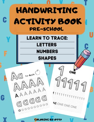 Handwriting Preschool Activity Book for Toddlers: Learn To Trace ...