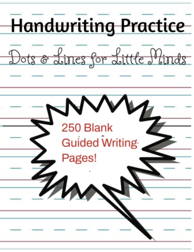 Handwriting Notebook 250-Page Dotted Line Practice Paper for Kids ...