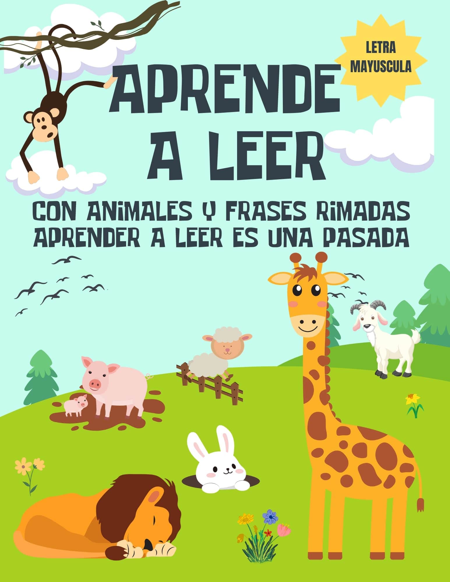 APRENDE A LEER CON ANIMALES (En letra MAYUSCULA e imprenta) : Libro ...