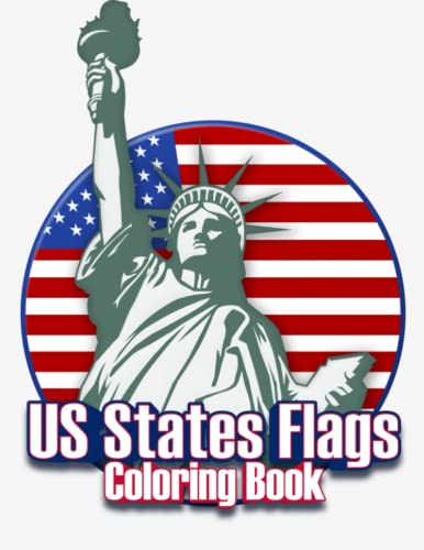 US States Flags Coloring Books For Kids: Big Coloring Book For Kids ...