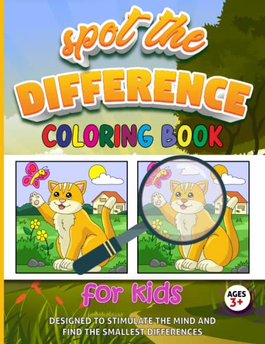 Spot the Difference Coloring Book for Kids Ages 3+ designed to ...