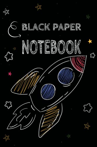 Black Paper Notebook With Lined Pages, Black Paper Sketchbook, And ...