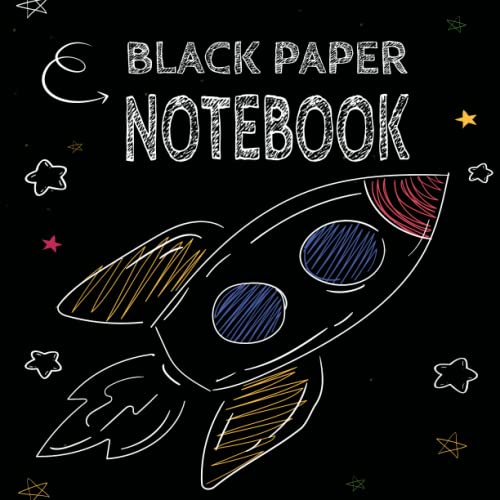 Black Paper Notebook With Lined Pages, Black Paper Sketchbook, And ...