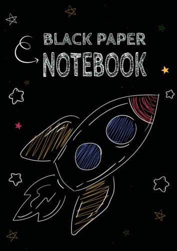 Black Paper Notebook With Lined Pages, Black Paper Sketchbook, And ...