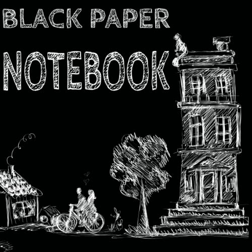 Black Paper Notebook With Lined Pages, Black Paper Sketchbook, And ...