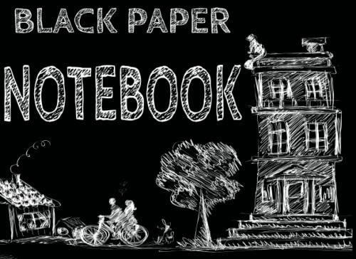 Black Paper Notebook With Lined Pages, Black Paper Sketchbook, And ...