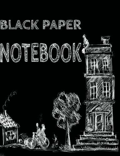 Black Paper Notebook With Lined Pages, Black Paper Sketchbook, And ...