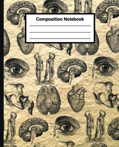 Vintage Human Anatomy Composition Notebook College-Ruled Book: Antique ...