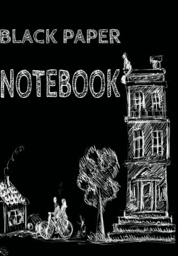 Black Paper Notebook With Lined Pages, Black Paper Sketchbook, And ...