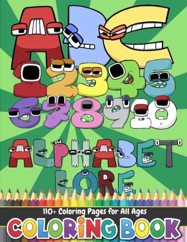 Alphabet Lore Coloring Book: 110+ Jumbo Number & Alphabet Lore Coloring ...