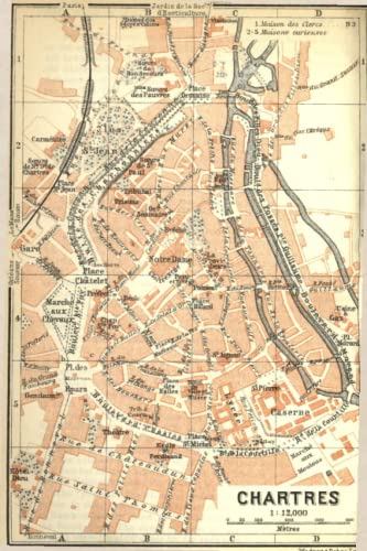Chartes Map Journal: Vintage 1909 Map of Chartes Notebook by Twin ...
