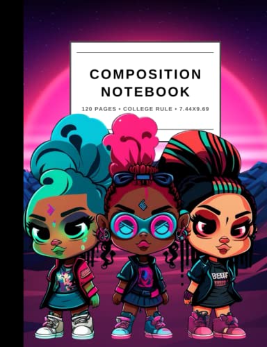 Compostion Notebook For Black Girls College Ruled Paper Notebook For Young African American 