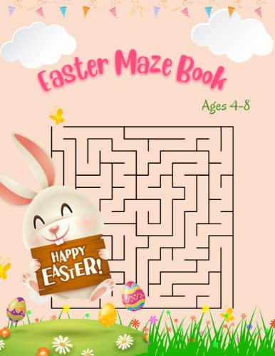 Big Easter Mazes Book for Kids 4-8 Years: 100 Easter-themed maze ...