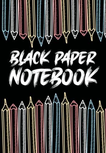 Black Paper Notebook With Lined Pages, Black Paper Sketchbook, And ...